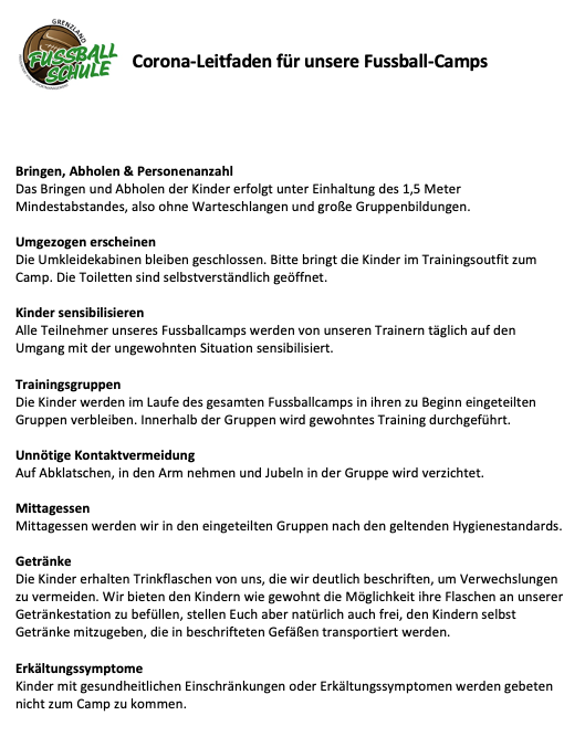 Fussballschule Grenzland – Fussball-Feriencamps für Kinder von 6-13 Jahren Fussballschule Grenzland – Fussball-Feriencamps für Kinder von 6-13 Jahren